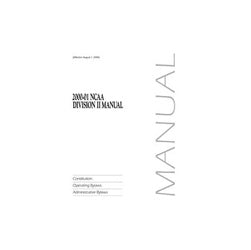 2000-01 NCAA Division II Manual – NCAA Publications